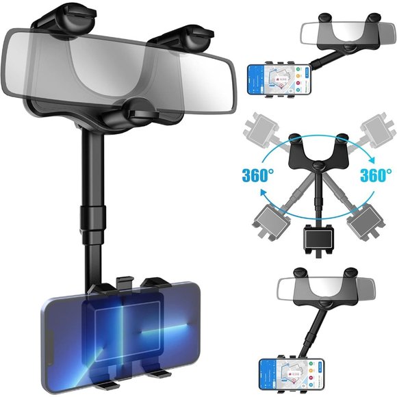 Cameras, Photo & Video | Rear View Mirror Phone Holder 223 Rotatable ...